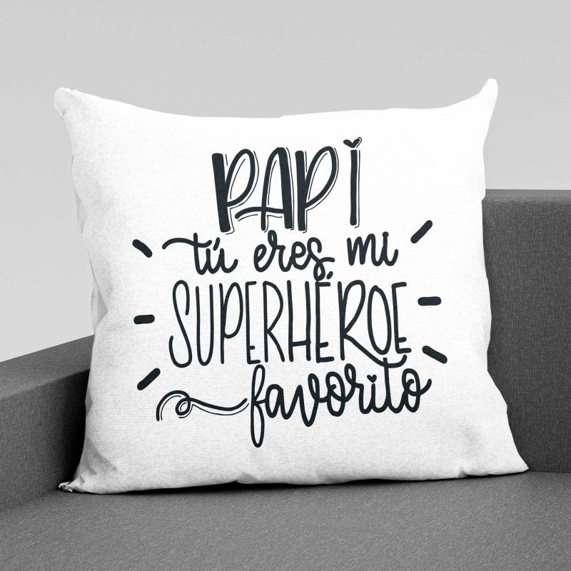 Cojín Papi tu eres mi superhéroe favorito • Miss Creática | Espacio Creativo en Santa Coloma de ...